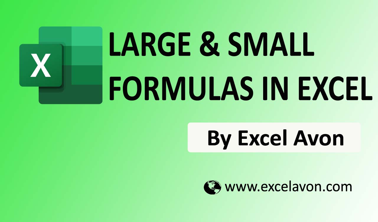 How To Use Large And Small Formulas In Excel 3383