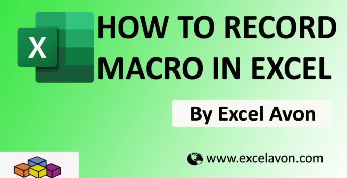 How To Use Relative Reference Macro In Excel Excel Avon