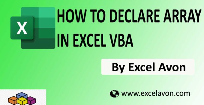 Array In Excel Vba Example Excel Avon