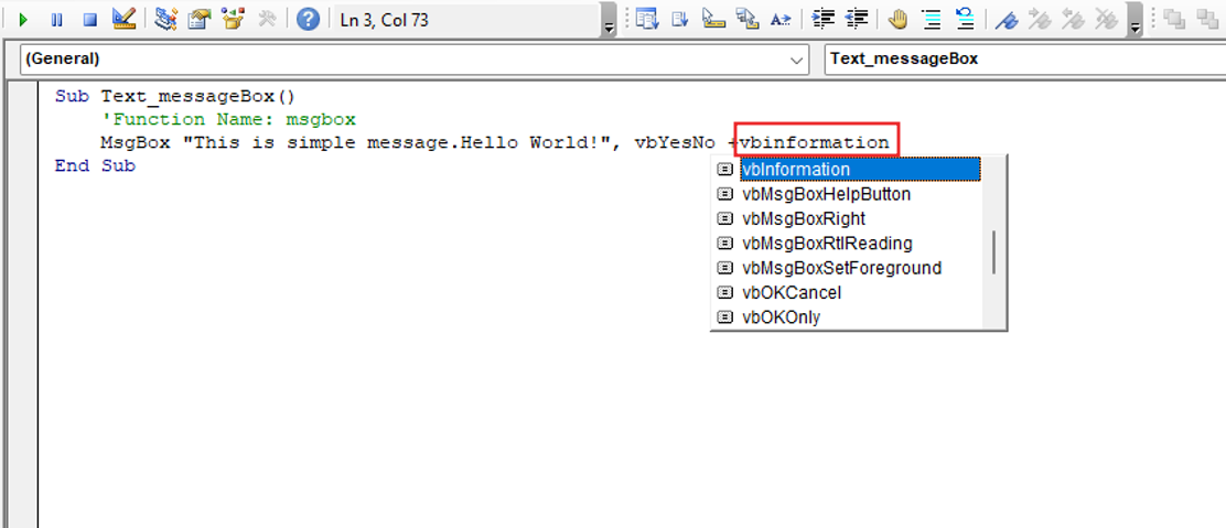 How Create Message Box In Excel